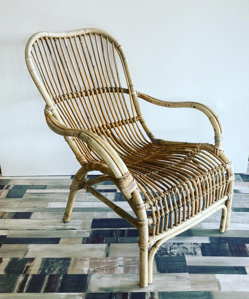 Vintage bambus stol no 1 - Retro-Shoppen.DK